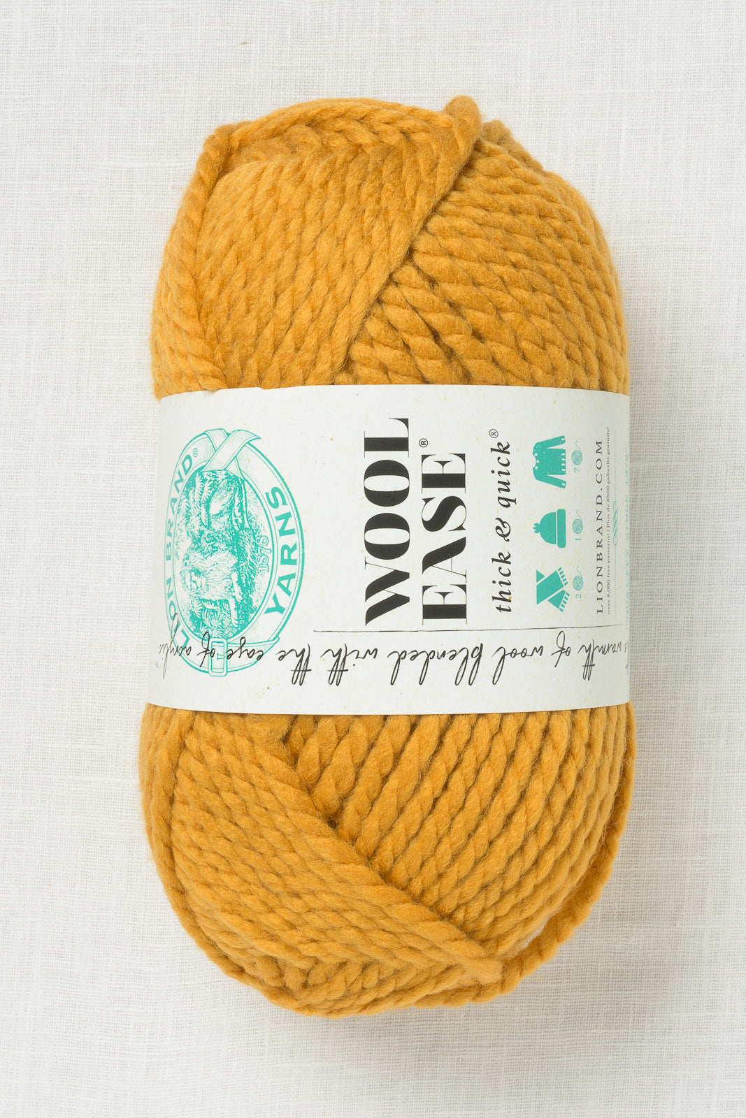 Lion Brand Wool Ease Thick & Quick 158I Mustard – Winterspun