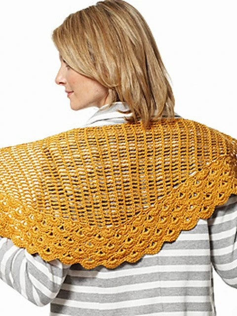 Staggered Shells Wrap by Patons – Winterspun